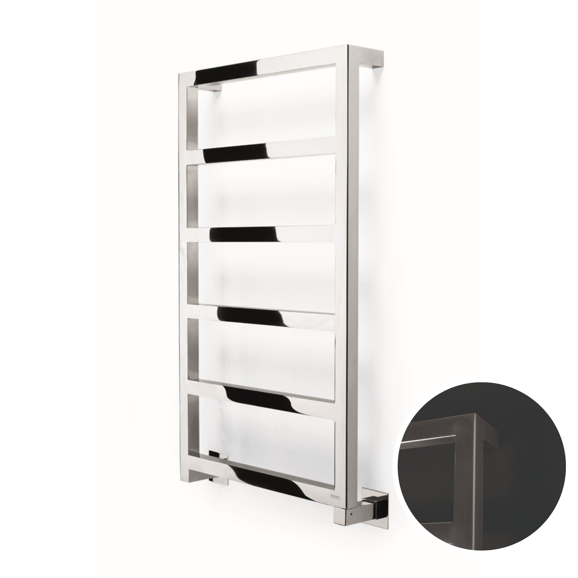 Sèche-serviette STEEL GLAM, Electrique, (H)1800mm : (L)530mm : (P)90mm ...